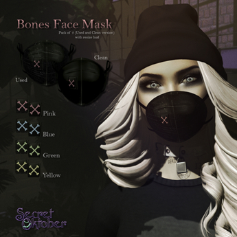 Second Life Marketplace - *SO* Bones Face Mask Yellow Pack